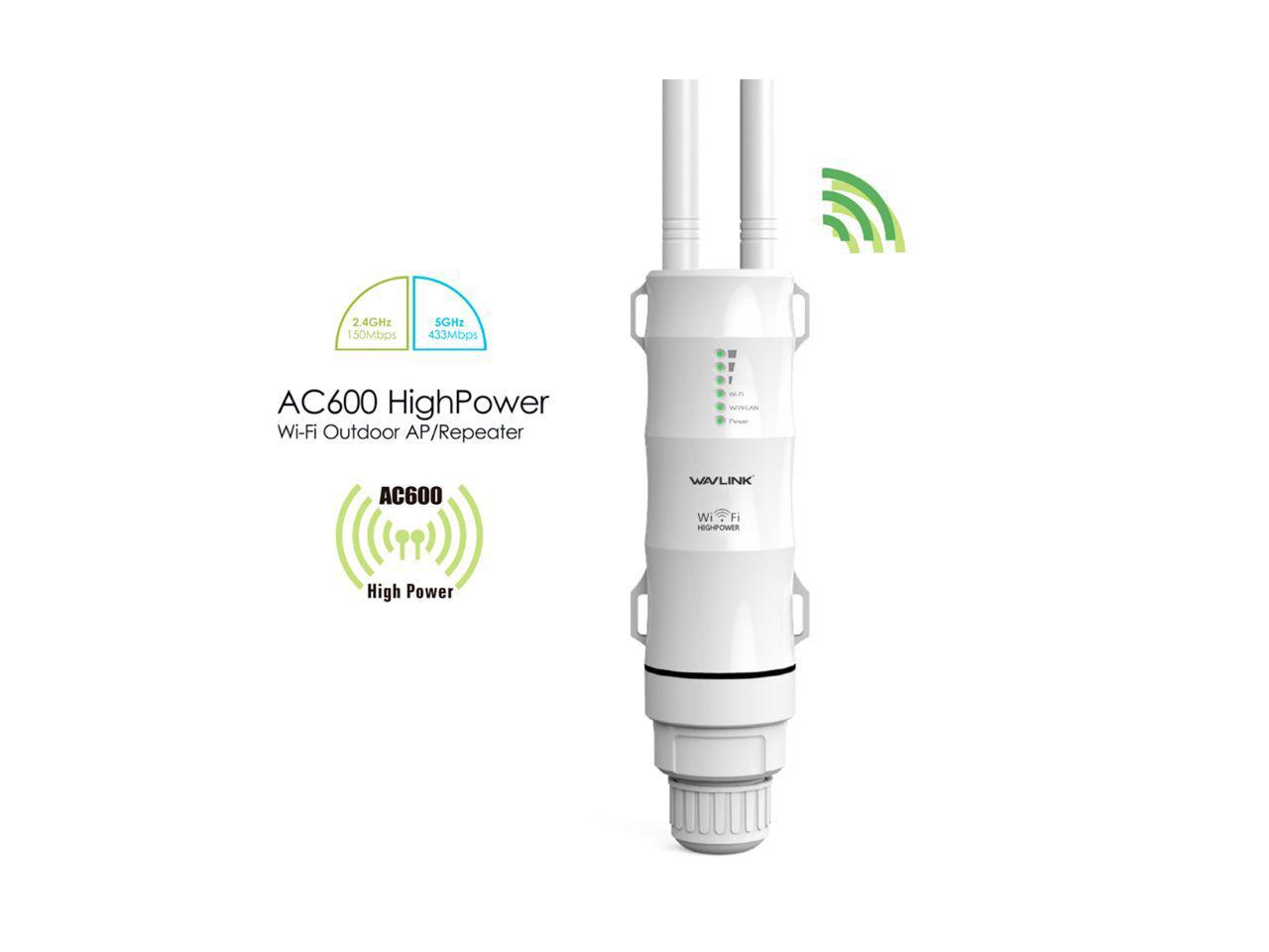 AC600 Dual Band 2.4G/5G Wireless AP 1000mW High Power Wifi Repeater ...