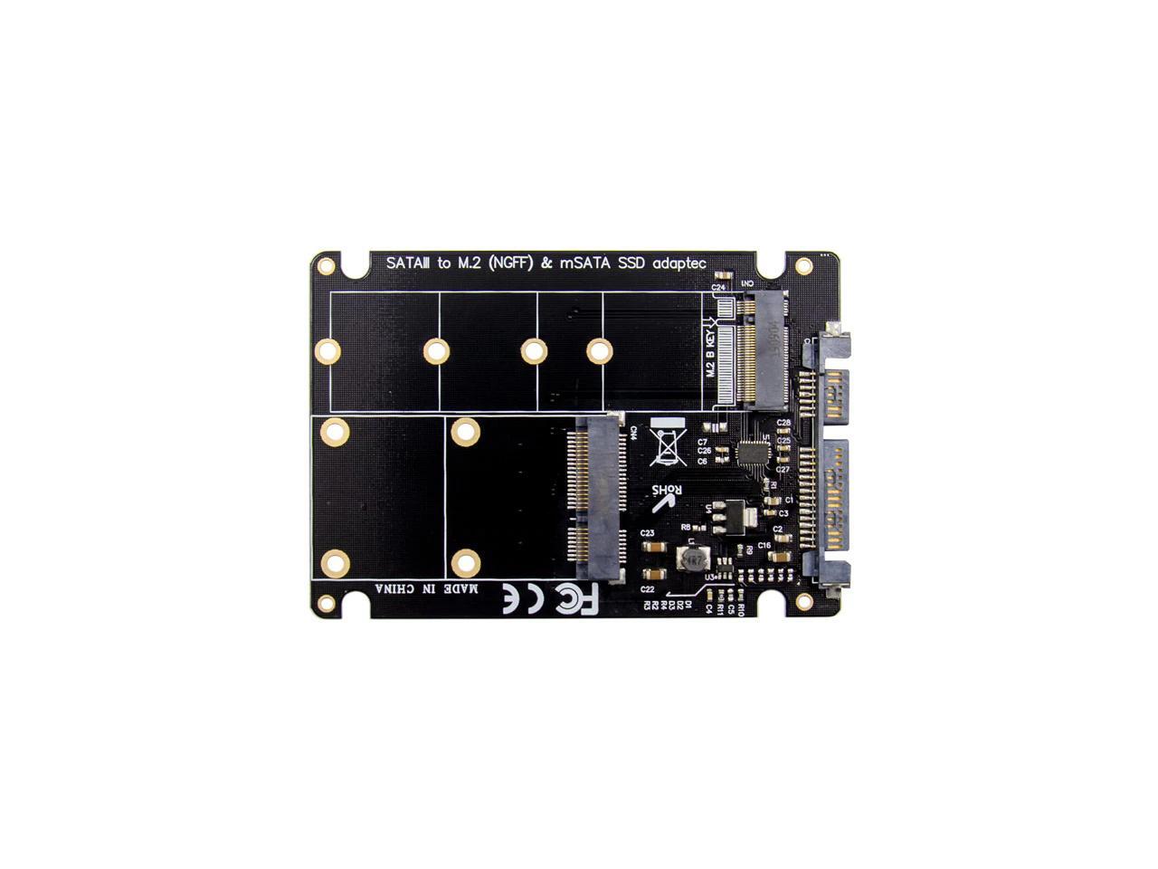 SATA to M.2 B & mSATA SSD NVMe adapter Card 6Gbps - Newegg.com