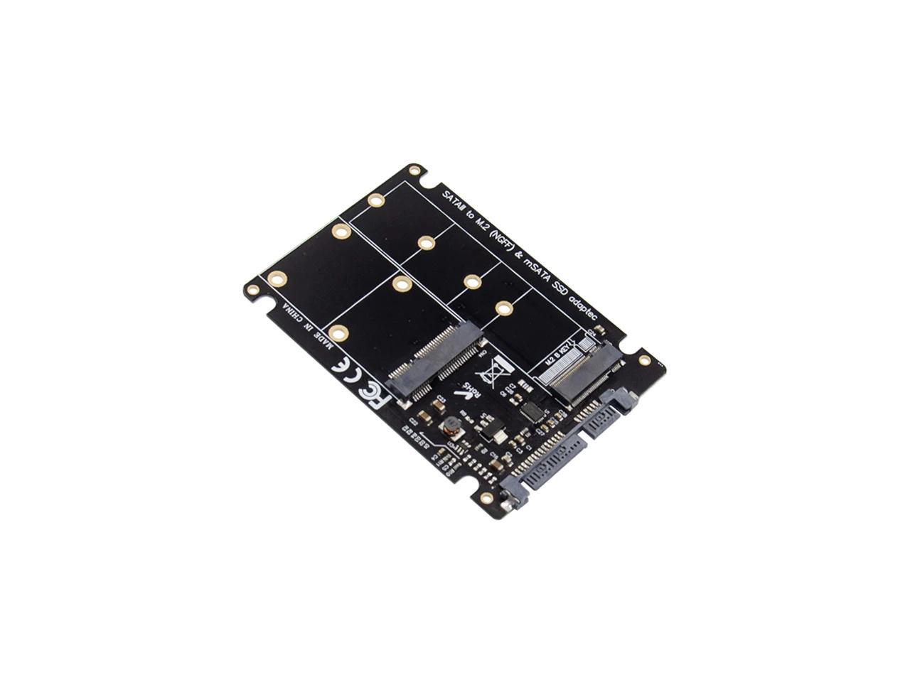 SATA to M.2 B & mSATA SSD NVMe adapter Card 6Gbps - Newegg.com