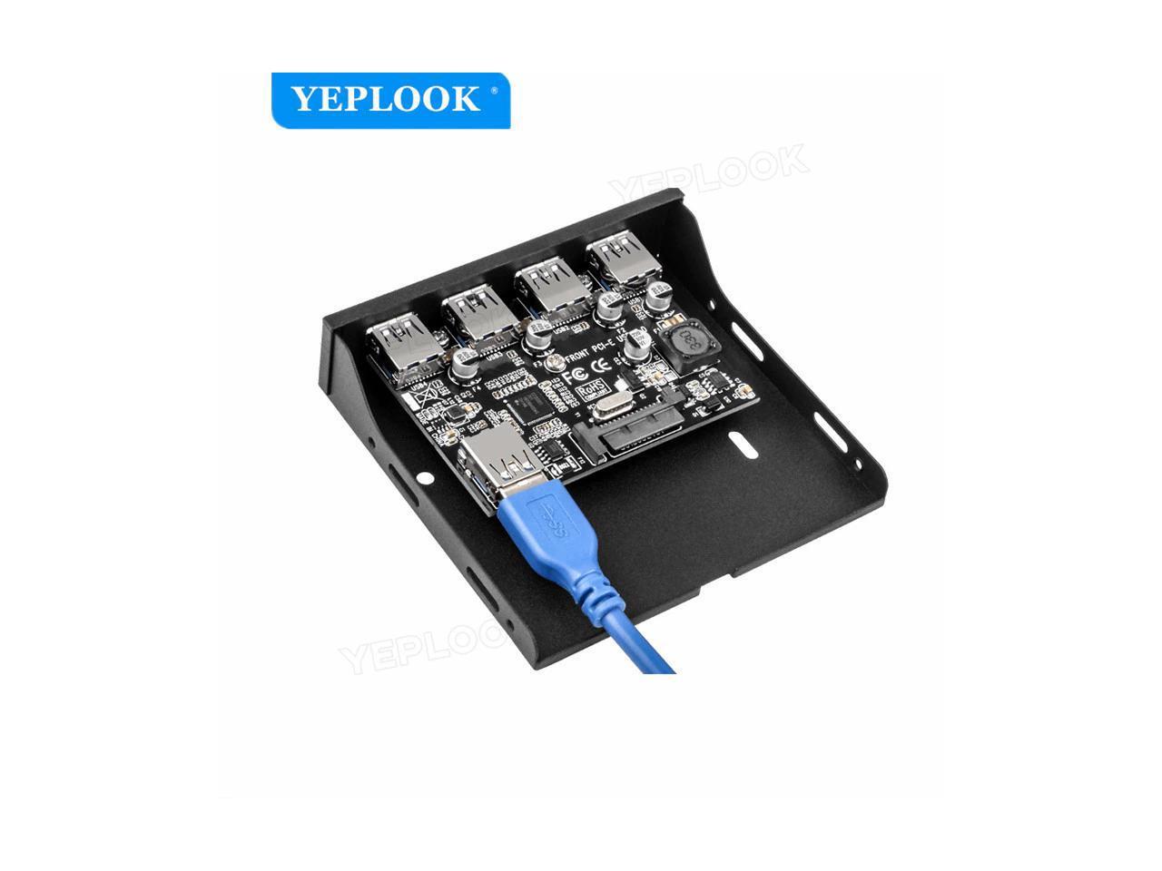 PCI-E to 4 Port USB3.0 3.5" Floppy Drive Front Panel Bracket Expansion ...