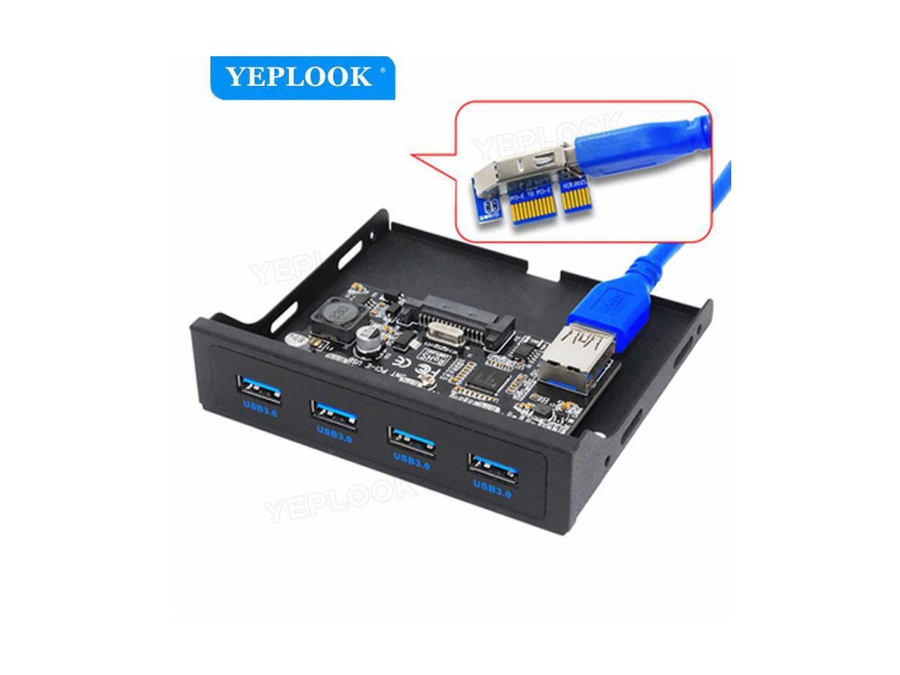 PCI-E to 4 Port USB3.0 3.5" Floppy Drive Front Panel Bracket Expansion ...