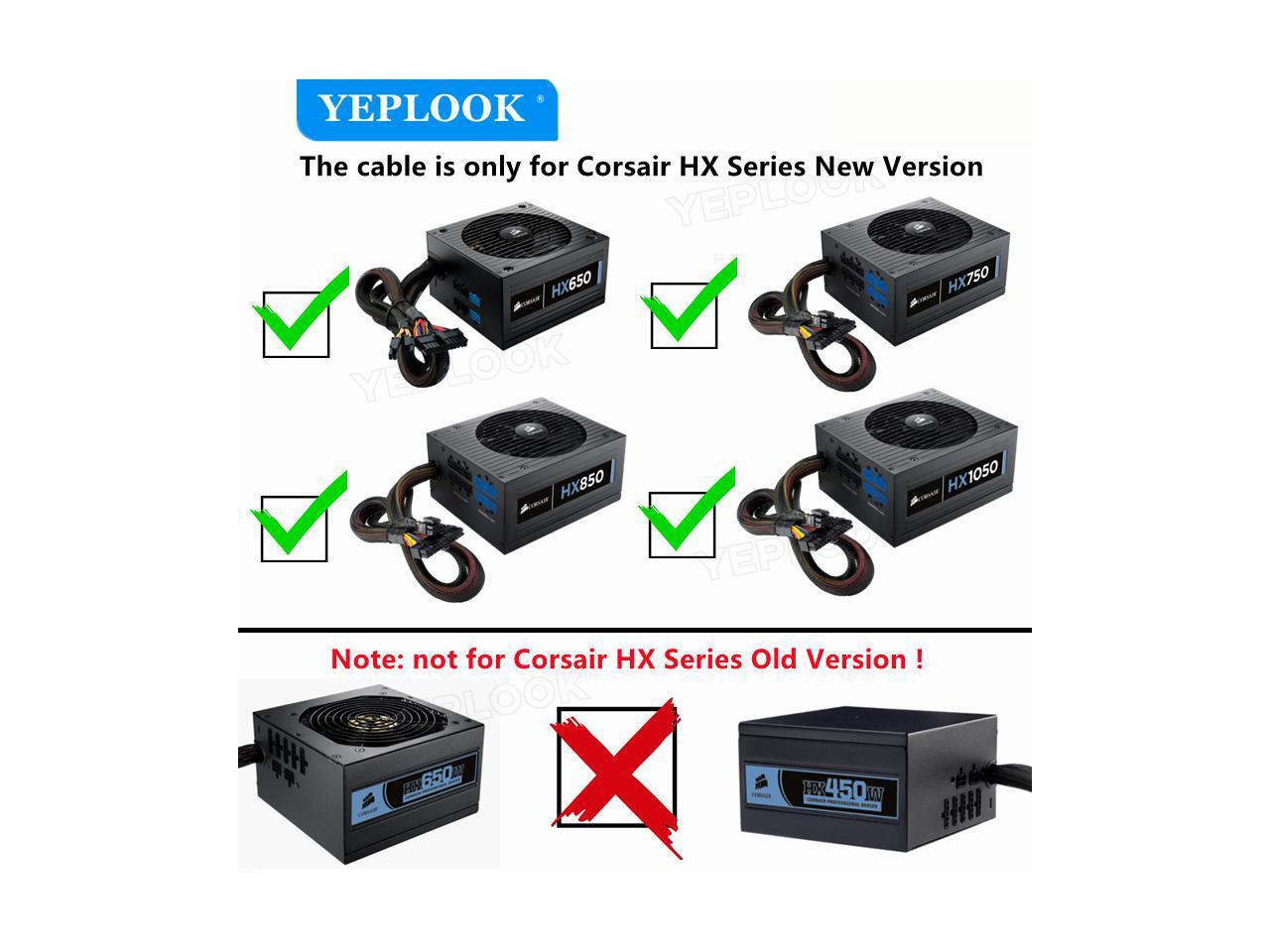 PCIe 8Pin to 8Pin 6+2Pin GPU Power Supply Cable For Corsair HX Series ...