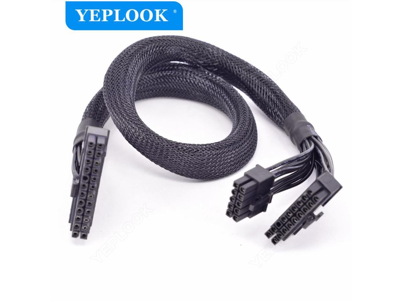 10Pin+18Pin to 24Pin 20+4Pin Power Supply Cable Sleeved For GIGABYTE ...