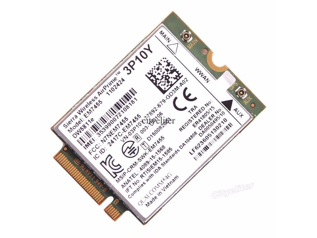 Sierra Wireless EM7455 Dell DW5811e 3P10Y Qualcomm 4G LTE WWAN NGFF ...
