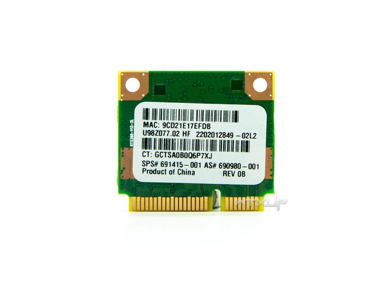 Ralink RT5390 Half Mini PCI-express 802.11N Wlan Wireless Card SPS ...