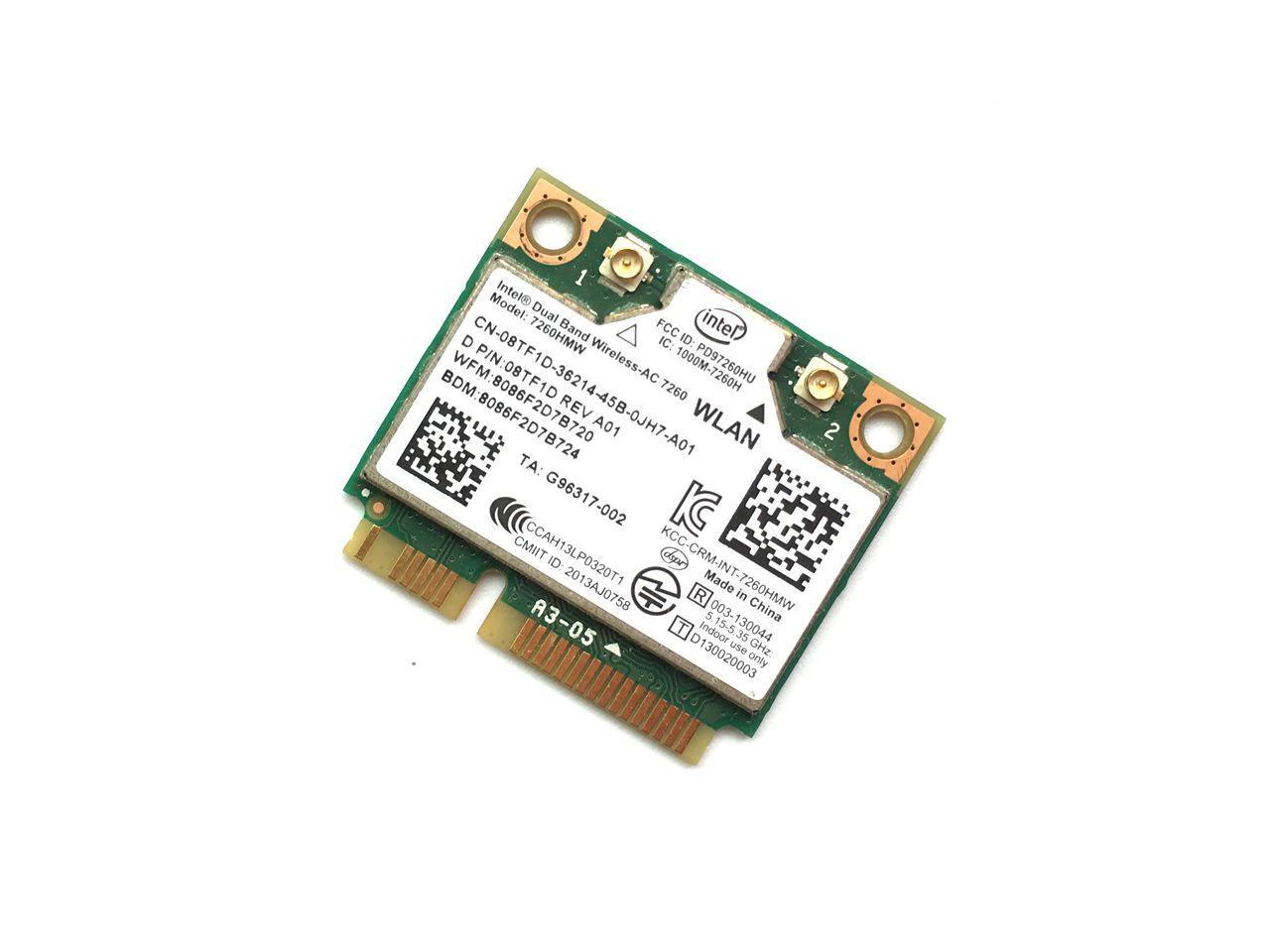 Dual Band Wireless-AC 7260 Intel 7260HMW 7260AC 2.4G/5Ghz 802.11ac MINI PCI-E 2x2 WiFi Card ...