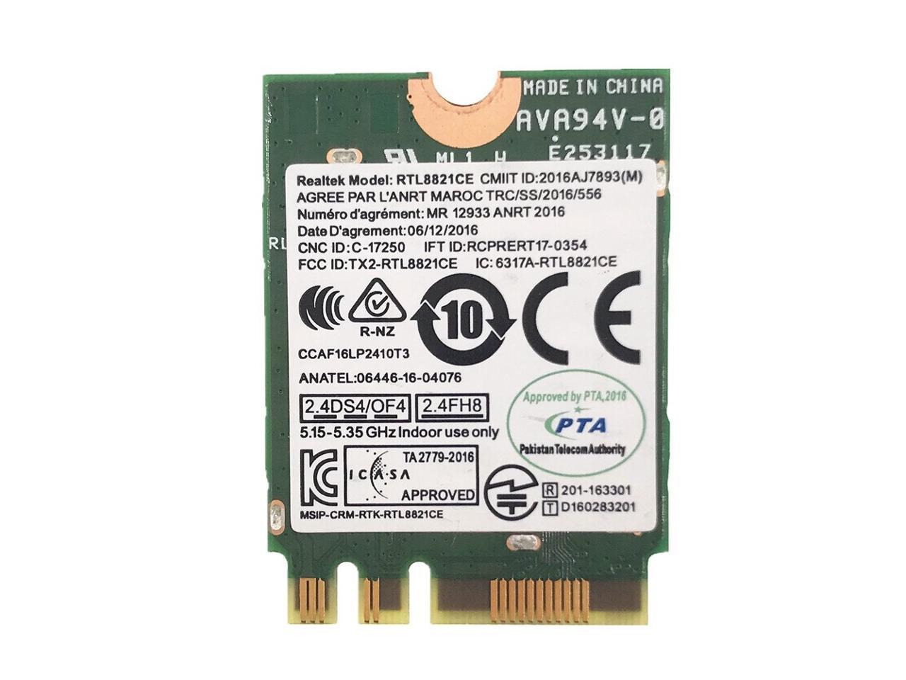 RTL8821CE 802.11AC 1X1 Wi-Fi+BT 4.2 Combo Adapter Card FRU 01AX710 ...