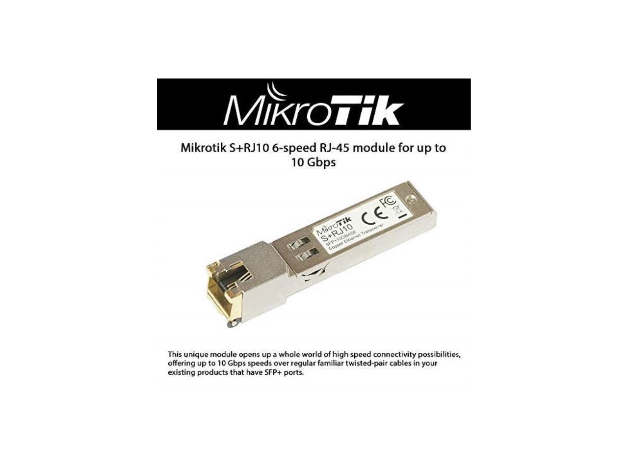Mikrotik S+RJ10 6-speed RJ-45 Module for up to 10 Gbps - Newegg.com