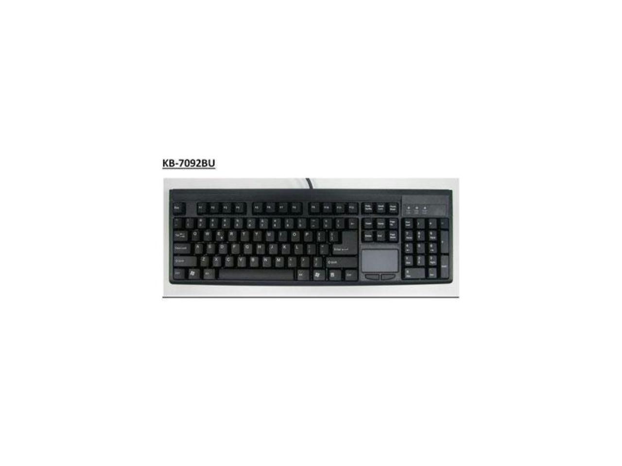 Solidtek ACK-540ALU Portable Mini Keyboard Aluminum PS/2 w/ Touch Pad ...