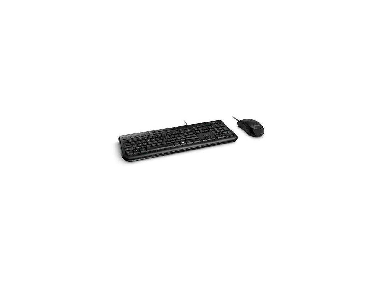 Microsoft Wired Desktop 600 APB-00018 Black Wired Keyboard and Mouse ...