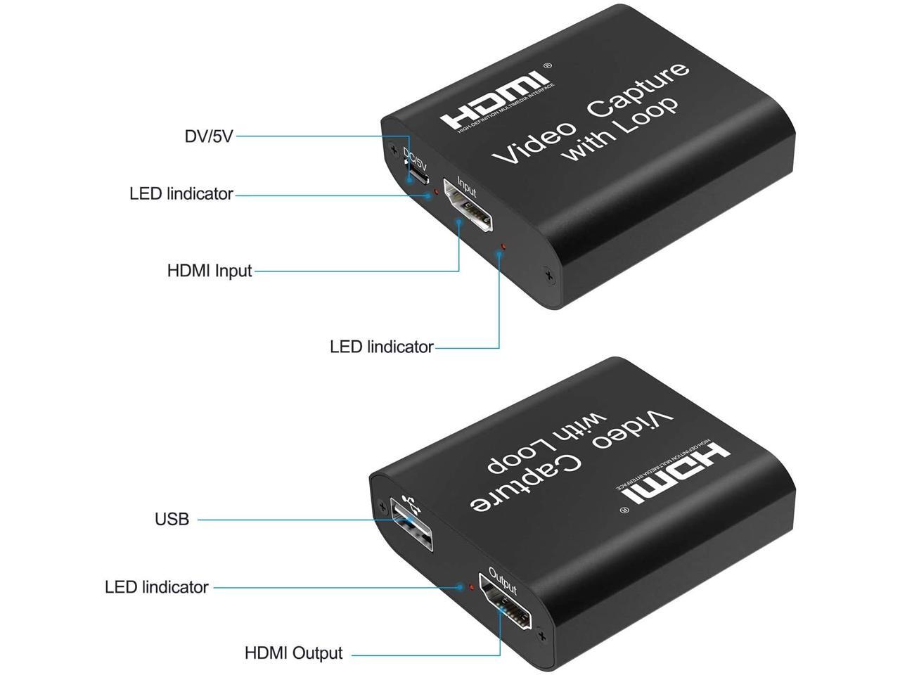 DIGITNOW Video Capture Card 4K HDMI Video Capture Device with Loop Out ...