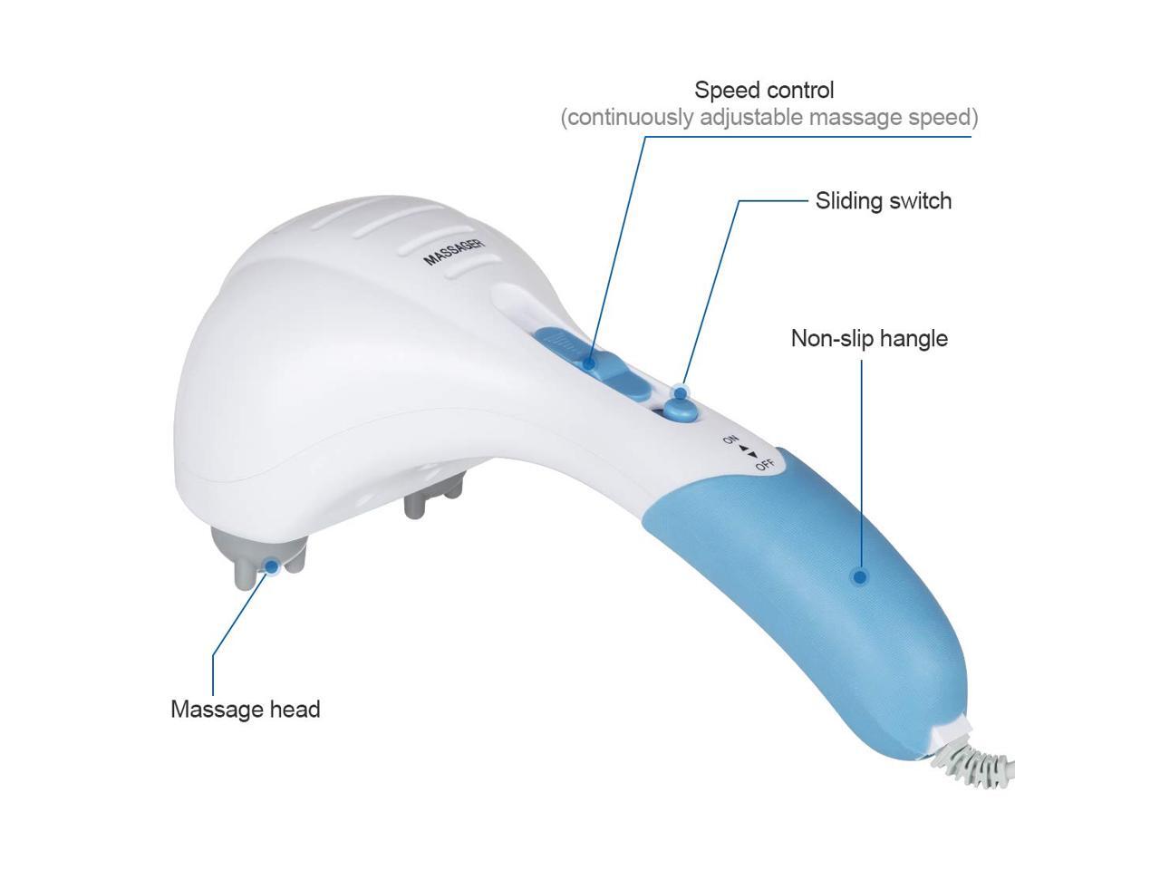 Handheld Back Massager - Double Head Electric Full Body Massager - Deep ...