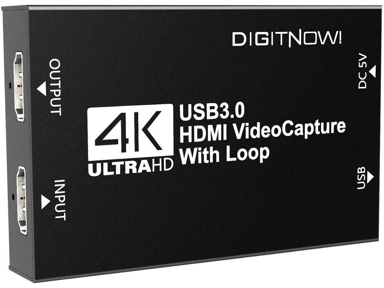 DIGITNOW 4K Video Capture Card with Loop Out, HDMI USB 3.0 Video ...