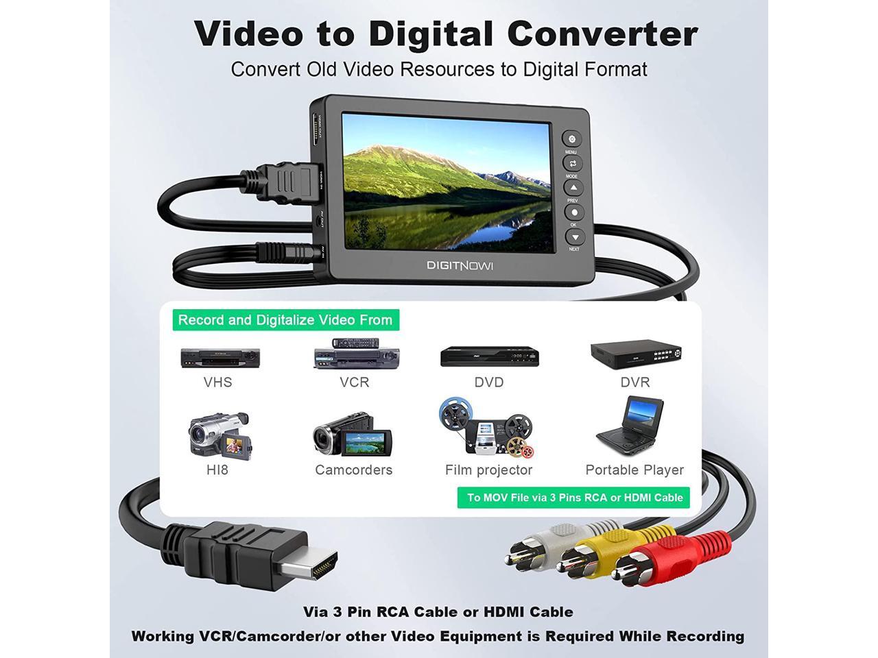 DIGITNOW HD Video Capture Box 1080P 60FPS USB 2.0 Video to Digital ...