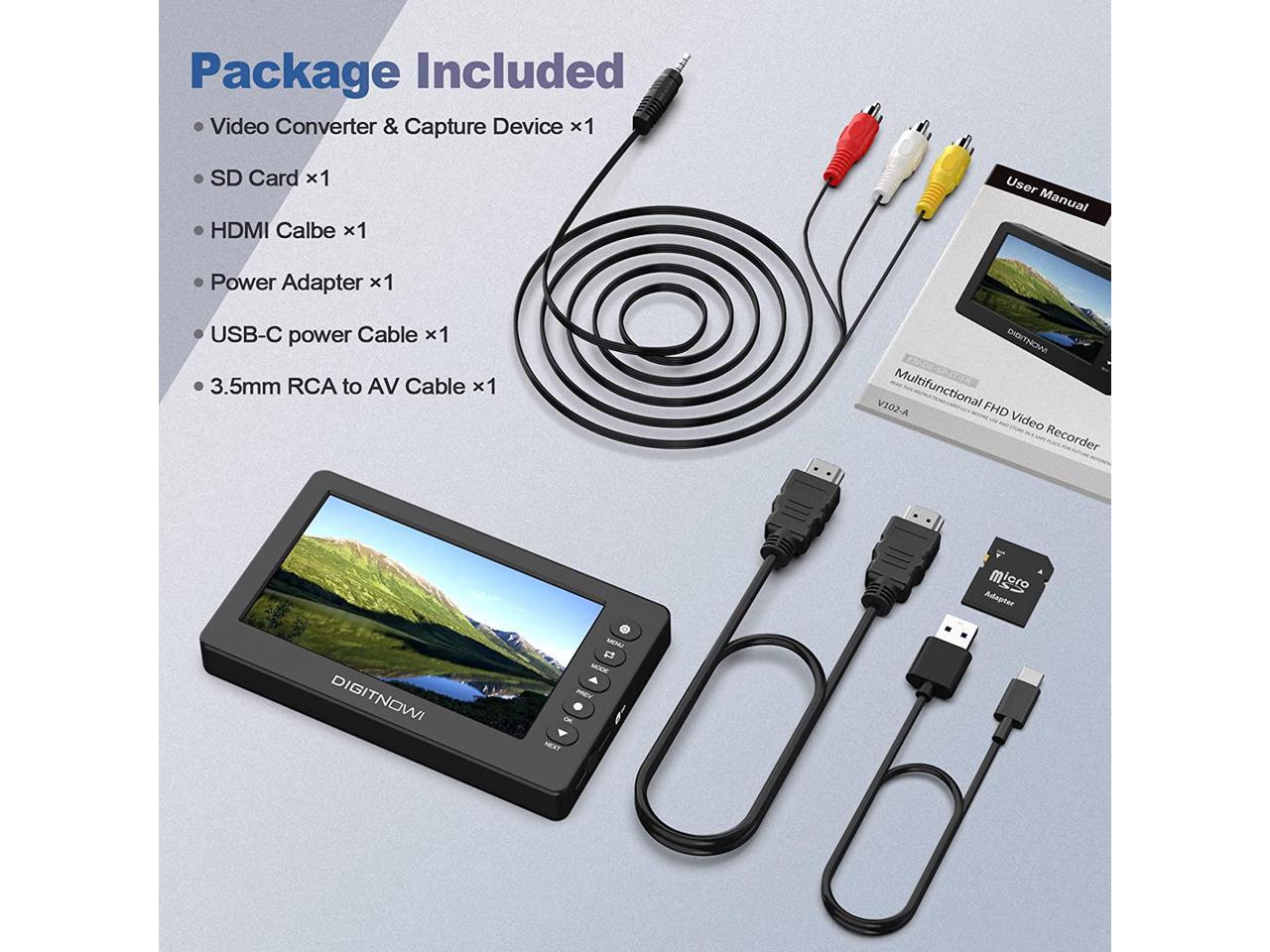 DIGITNOW HD Video Capture Box 1080P 60FPS USB 2.0 Video to Digital ...