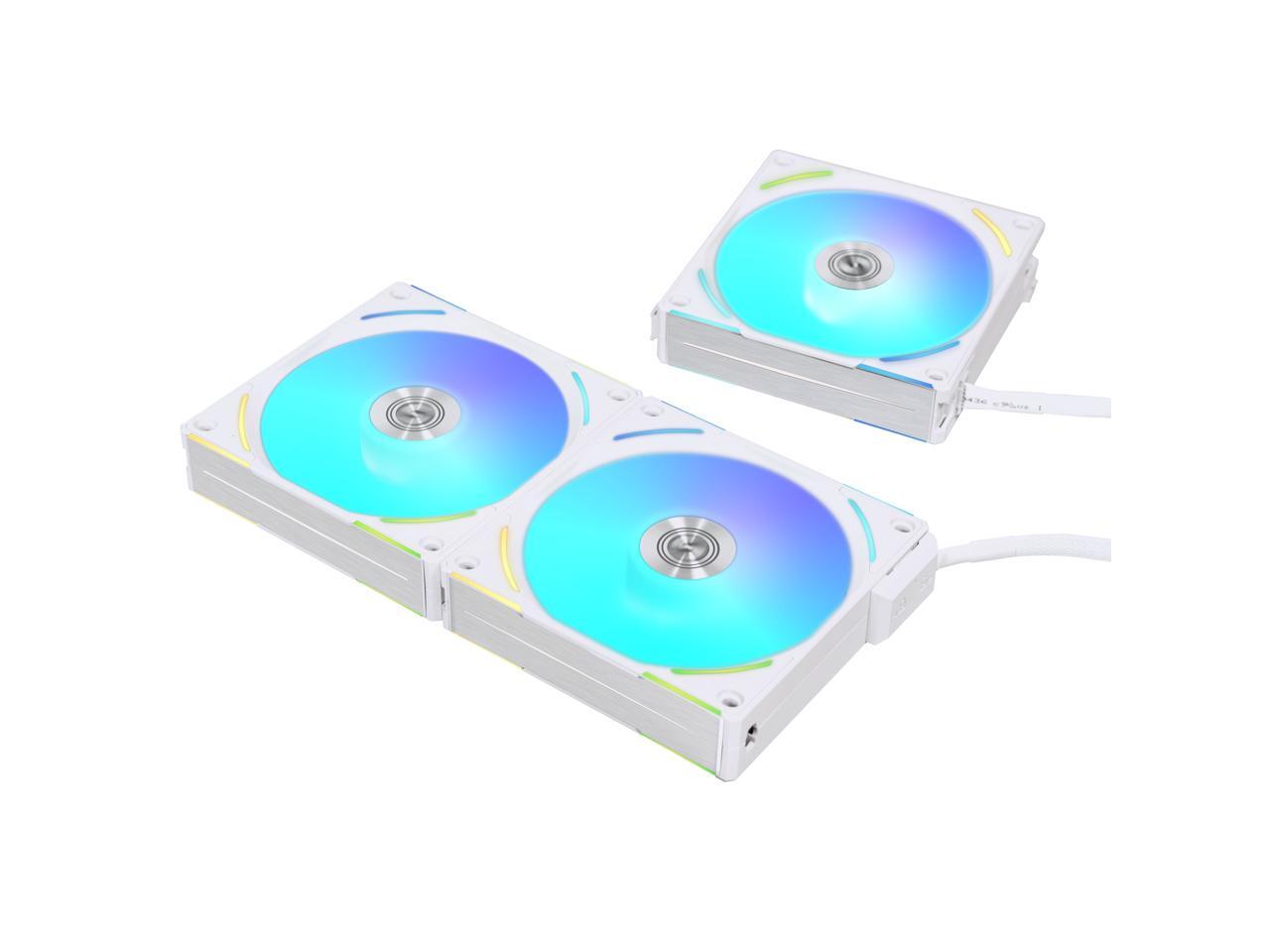 LIAN LI UNI Fan AL120 V2 RGB White 3x 120mm Fan Pack with Controller ...