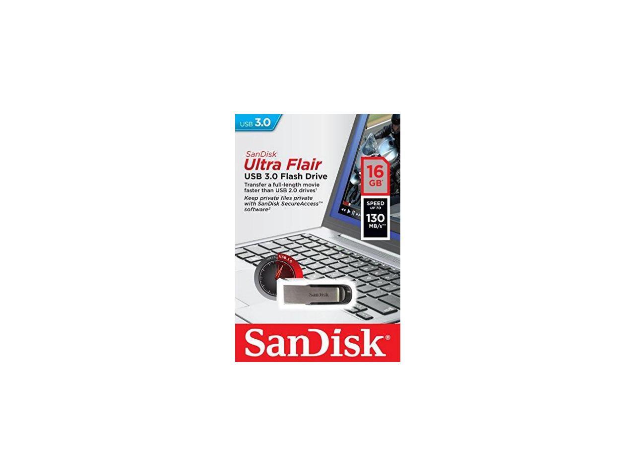 SanDisk Ultra Flair USB 3.0 16GB Flash Drive High Performance up to ...