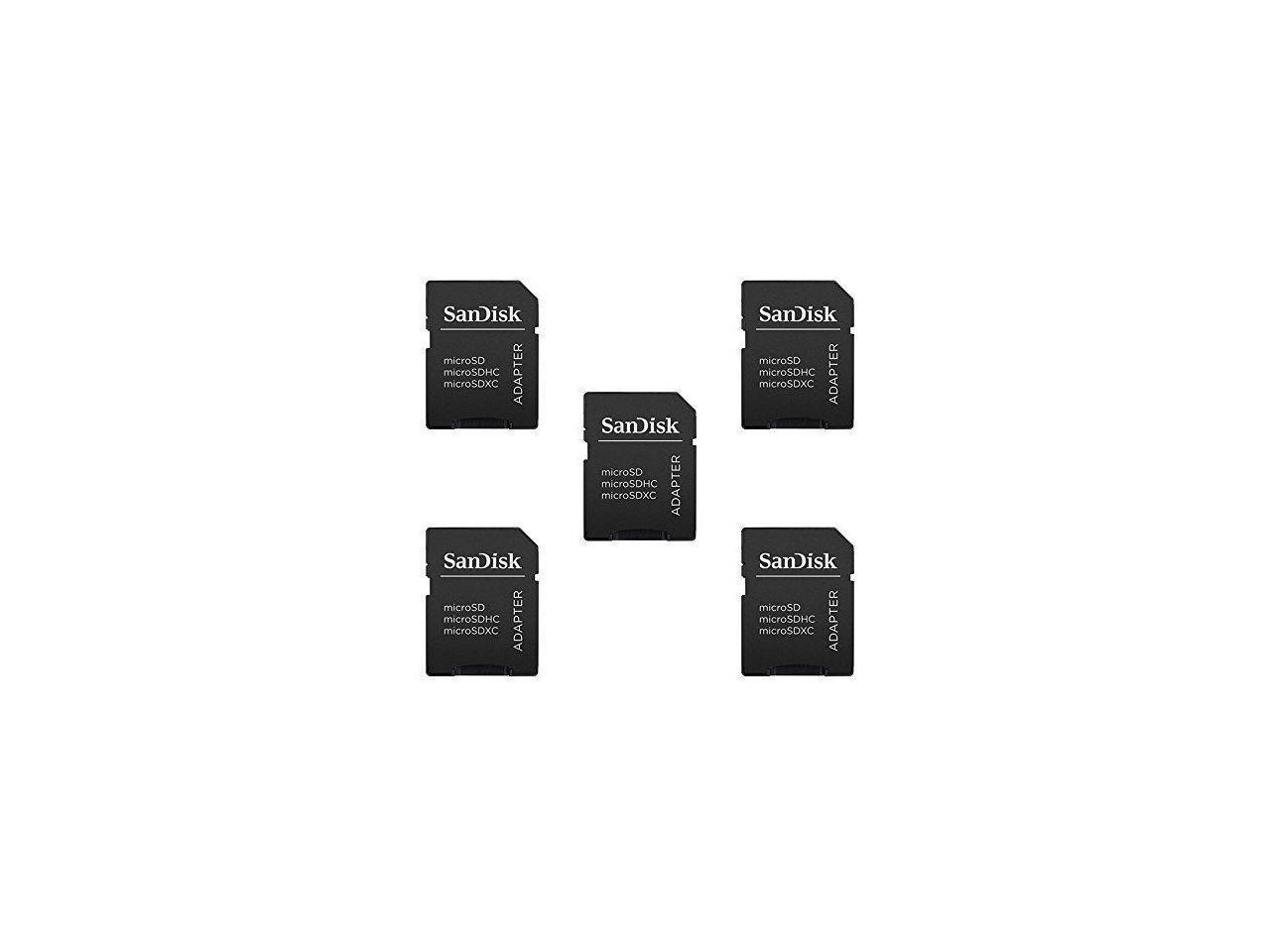 5 Pack -Sandisk MicroSD MicroSDHC to SD SDHC Adapter. Works with Memory ...