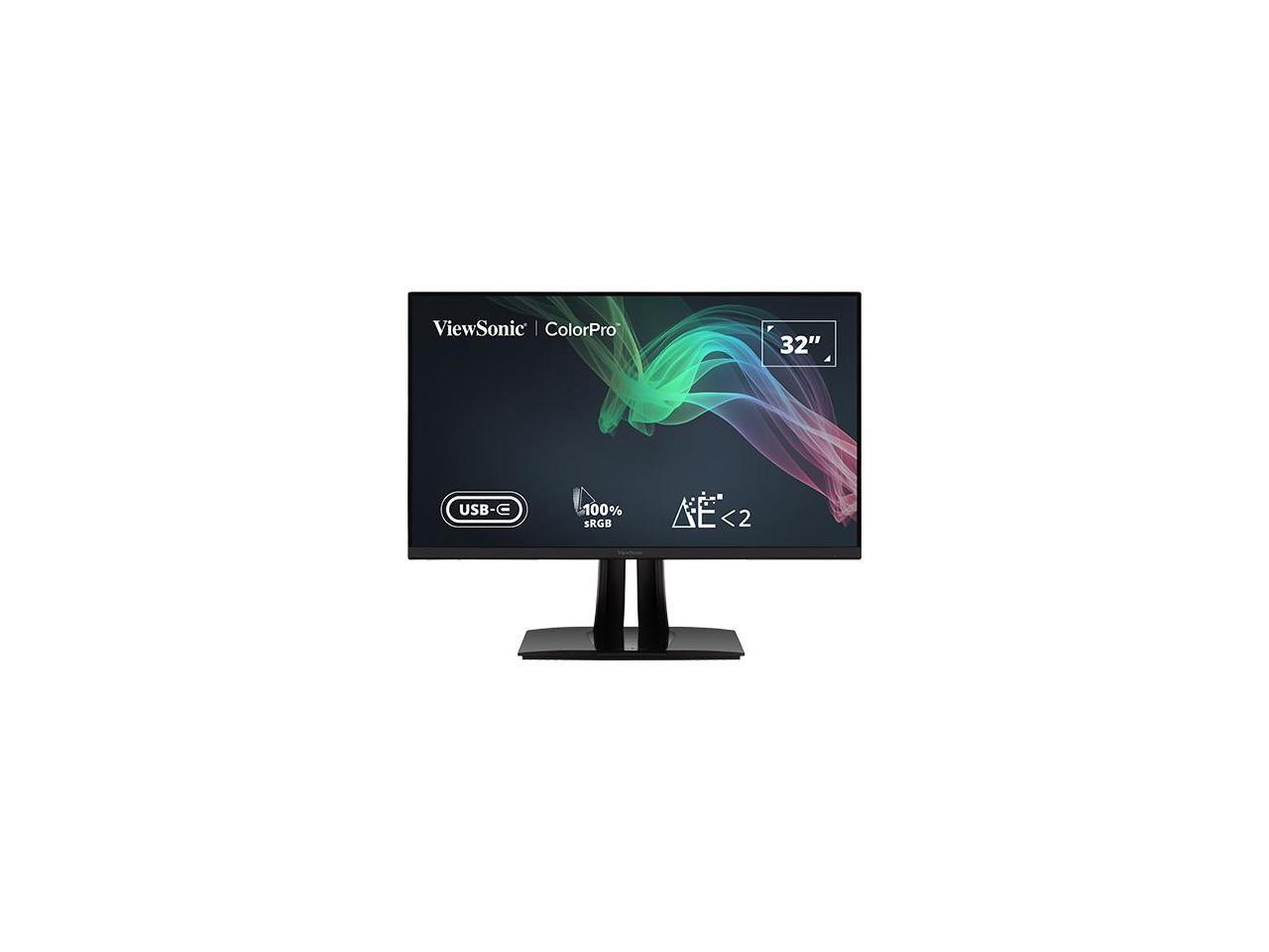 ViewSonic VP3256-4K 32 Inch Premium IPS 4K UHD Ergonomic Monitor with ...