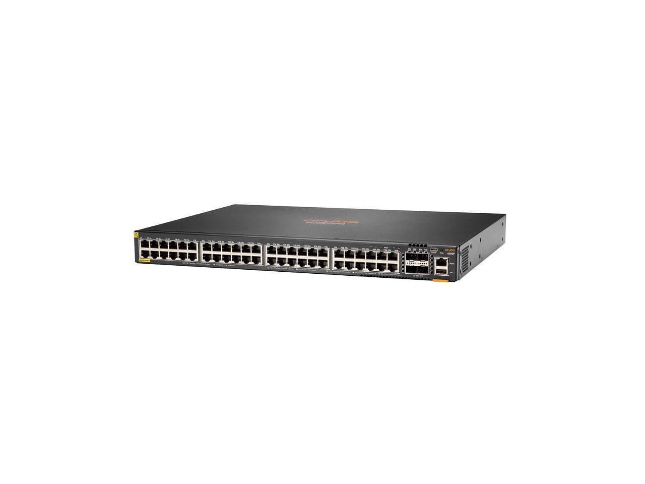 Aruba 6300F 48-Port 1GbE Class 4 PoE and 4-Port SFP56 Ethernet Switch ...