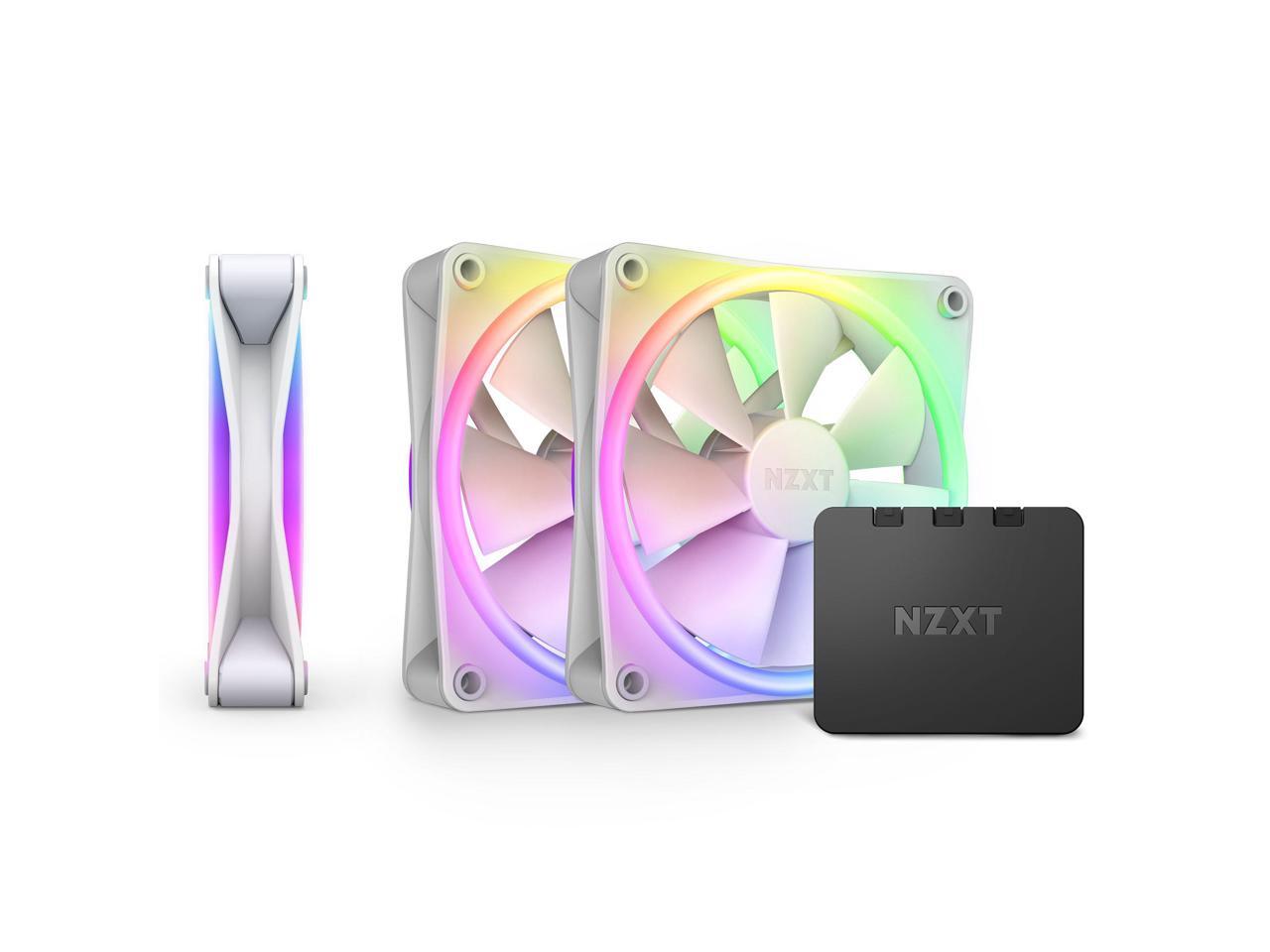 NZXT F120RGB Duo - 120mm Dual-sided RGB Fan - Triple Pack (White) w/RGB ...