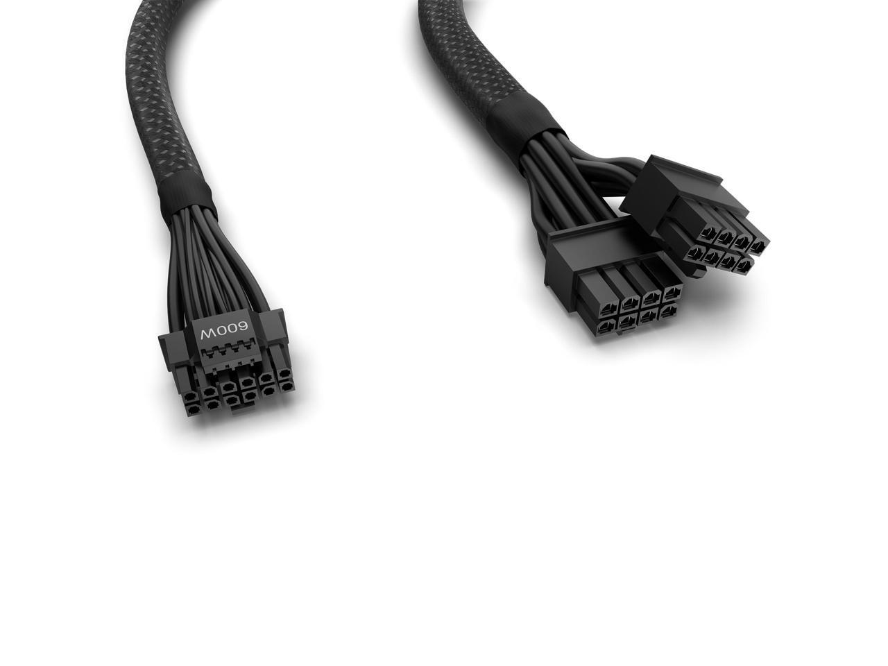 NZXT 12VHPWR Adapter Cable - 12+4-Pin (16-Pin) 12HVPWR to Dual 8-Pin ...
