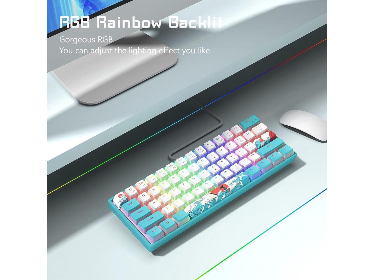Womier 60% Percent Keyboard, WK61 Mechanical RGB Wired Gaming Keyboard ...