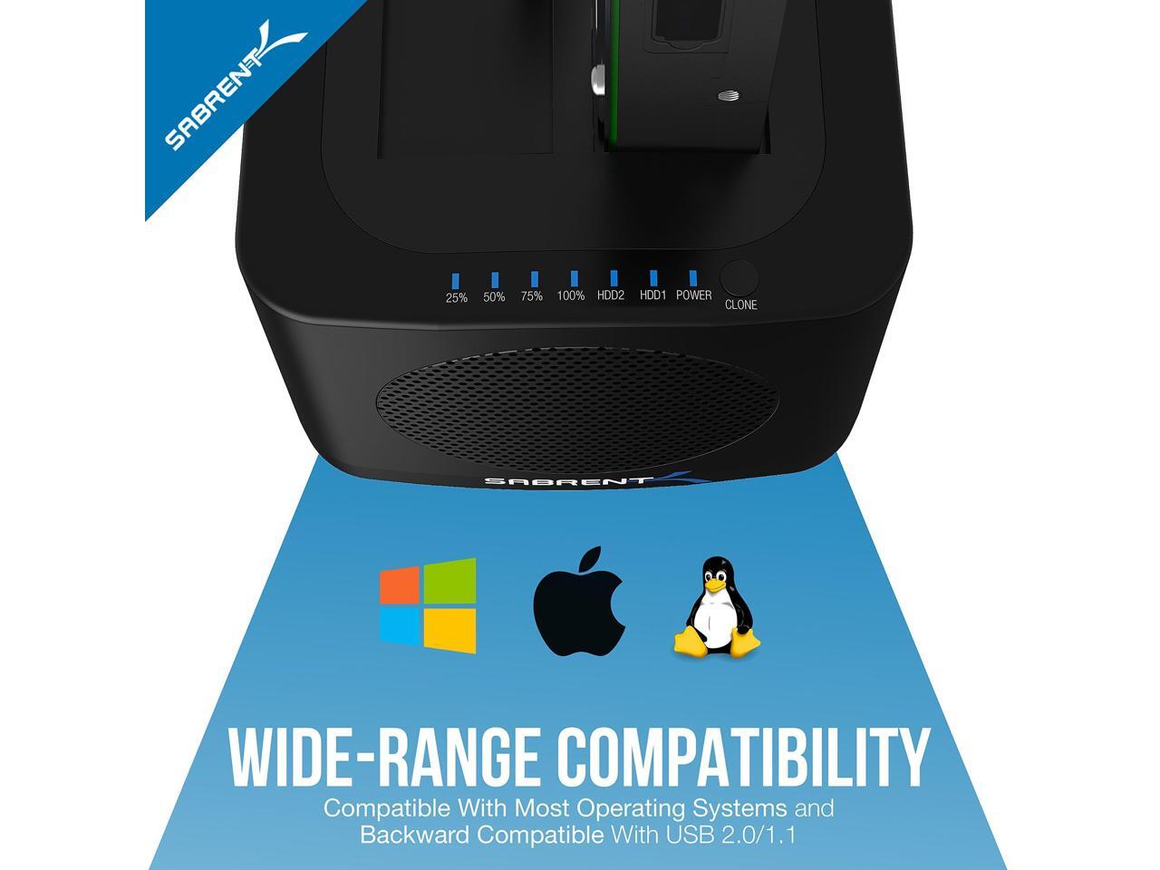 Sabrent EC-HDFN Drive Dock External - Black - Newegg.com