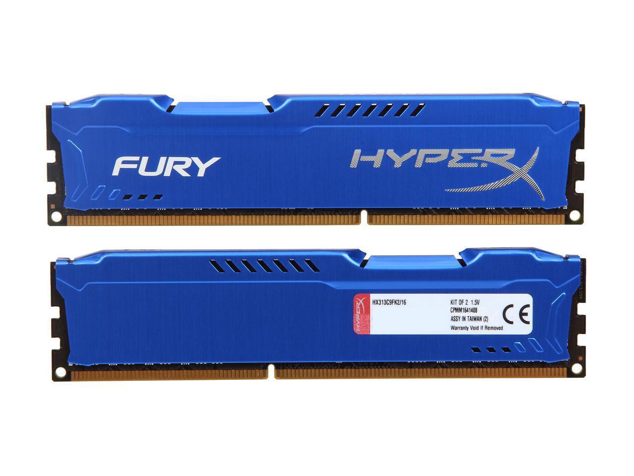 HyperX FURY 16GB (2 x 8GB) 240-Pin DDR3 SDRAM DDR3 1333 (PC3 10600 ...