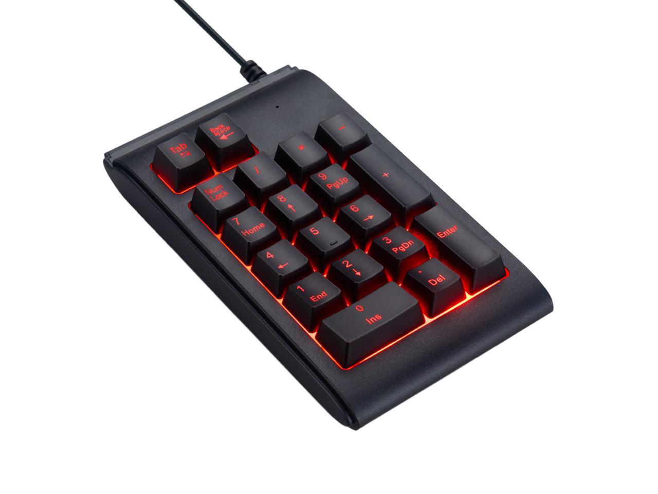USB Mini Numeric Keyboard Three Colors RGB Backlit USB Wired Keyboard ...