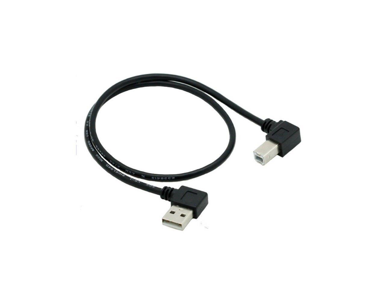 Right Angle USB 2.0 A Male to USB B Male Type B BM Right Angle Printer ...