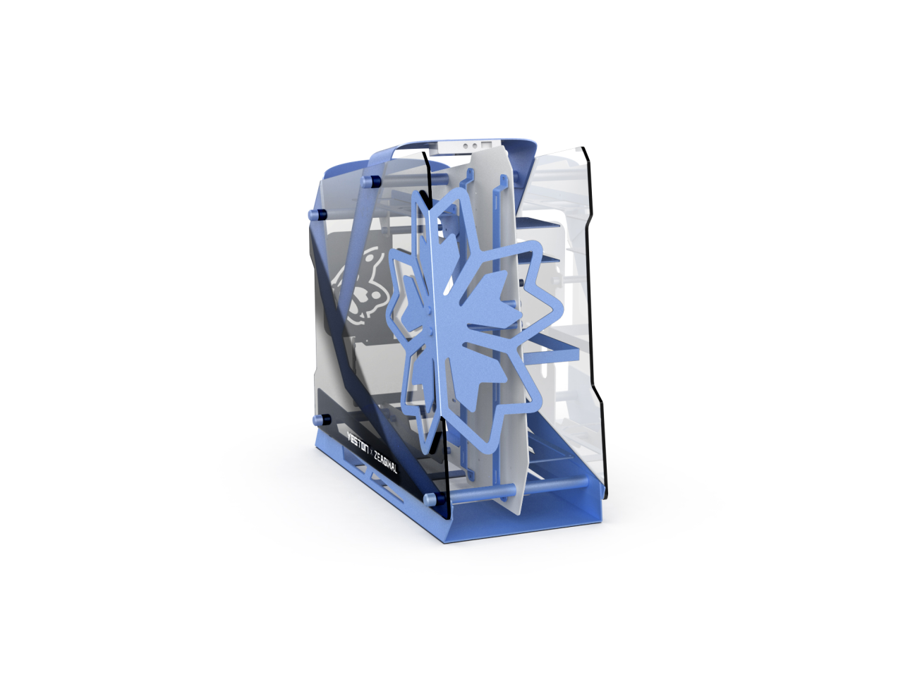 Zeaginal ZC-09 X YESTON Tempered Glass Mini Computer Case Support 360mm ...