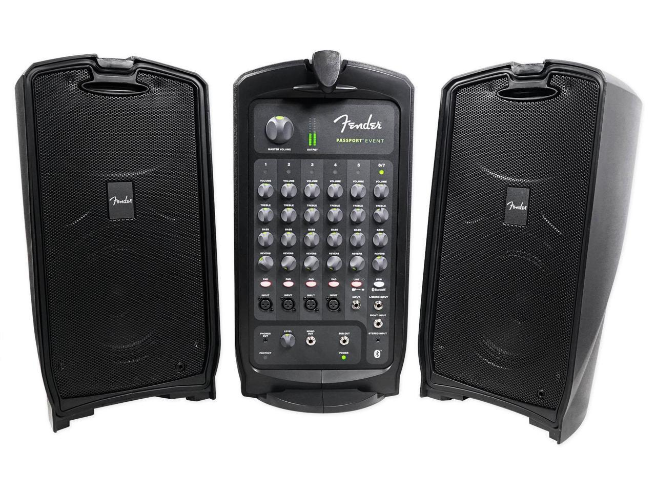 Fender Passport Event 375 Watts 6-Channel Pro Audio System, Black ...