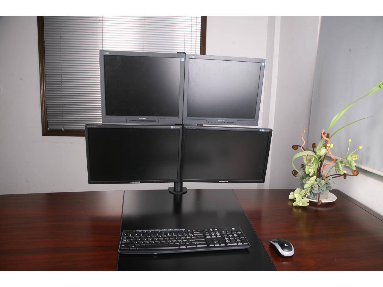 Xtrempro Quad Monitors Desk Adjustable Mount, Tilt Â±15Â°, 360Â ...