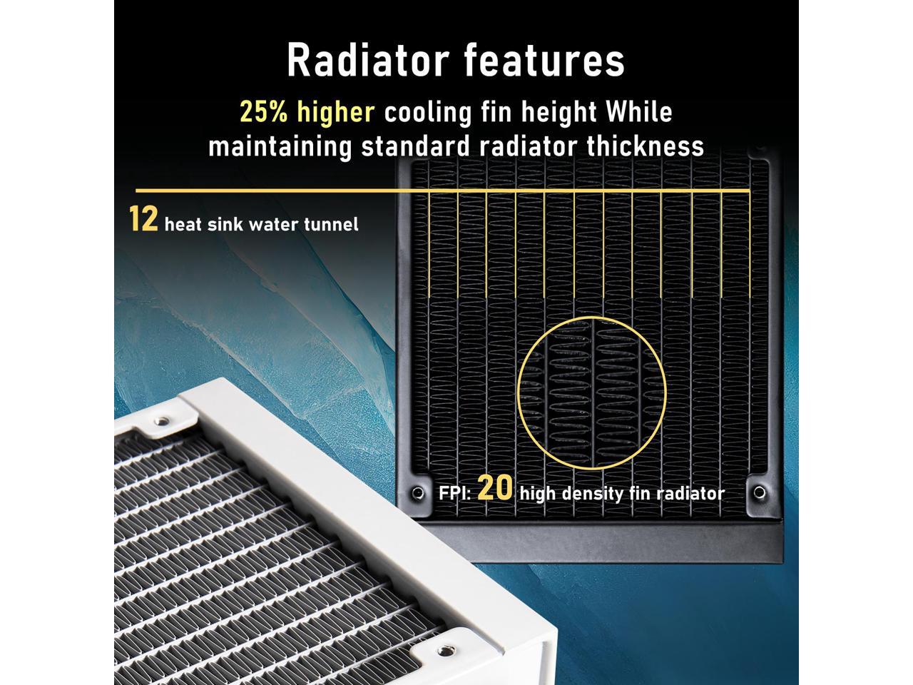 BitFenix Cube AIO ARGB CPU Liquid Cooler 360mm Radiator Black, Intel ...