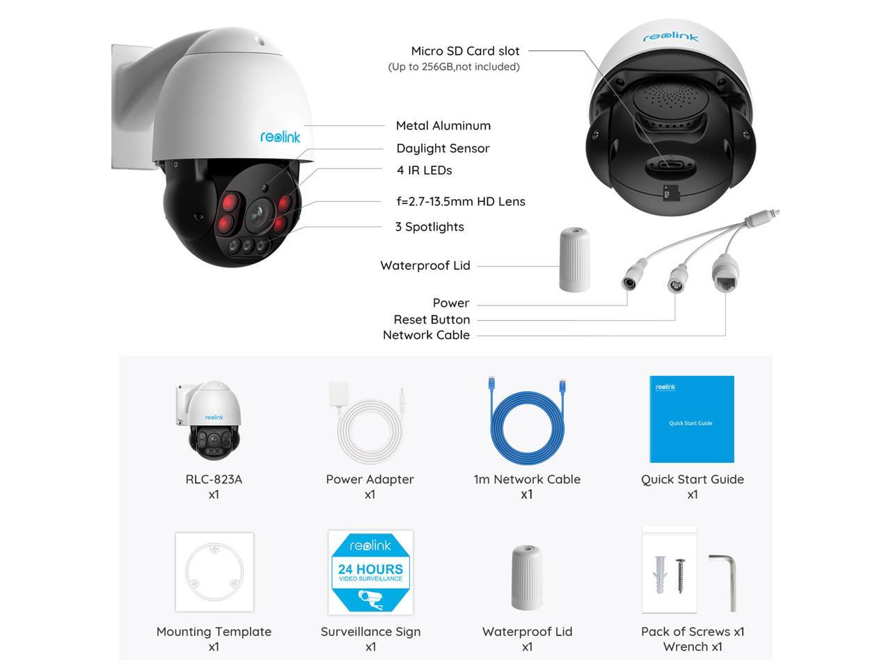 Reolink PTZ Camera Outdoor 8MP, PoE IP Security Video Surveillance,5X ...