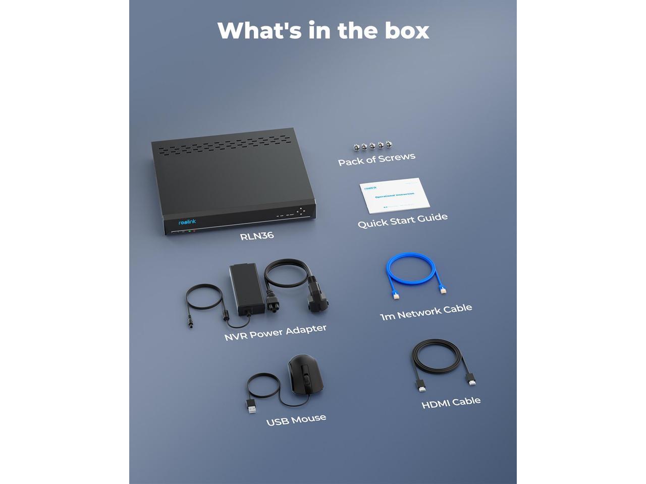 REOLINK 36 Channel 12MP PoE NVR, Capacity Up to 48TB Supports 6K 4K 5MP ...