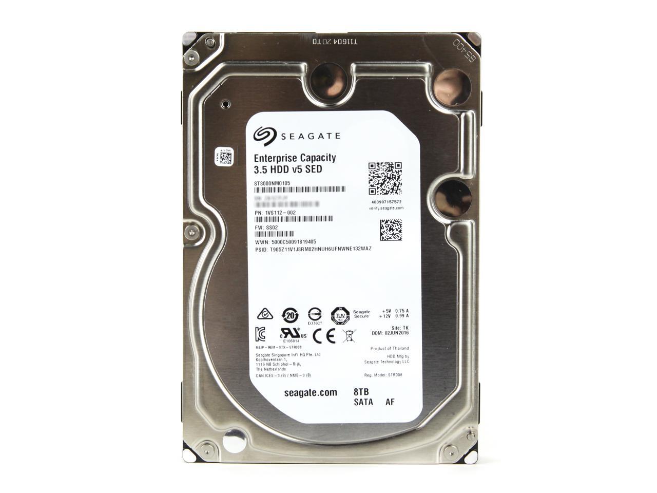 Seagate Enterprise Capacity 3.5'' HDD 8TB 7200 RPM 512e SATA 6Gb/s ...