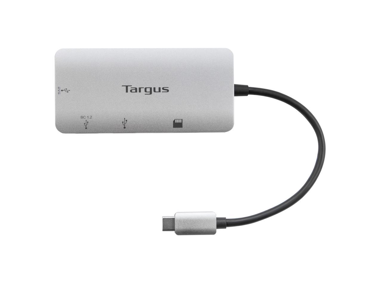 Targus Usb-C Multi-Port Hub With Card Reader And 100W Pd Pass-Thru ...