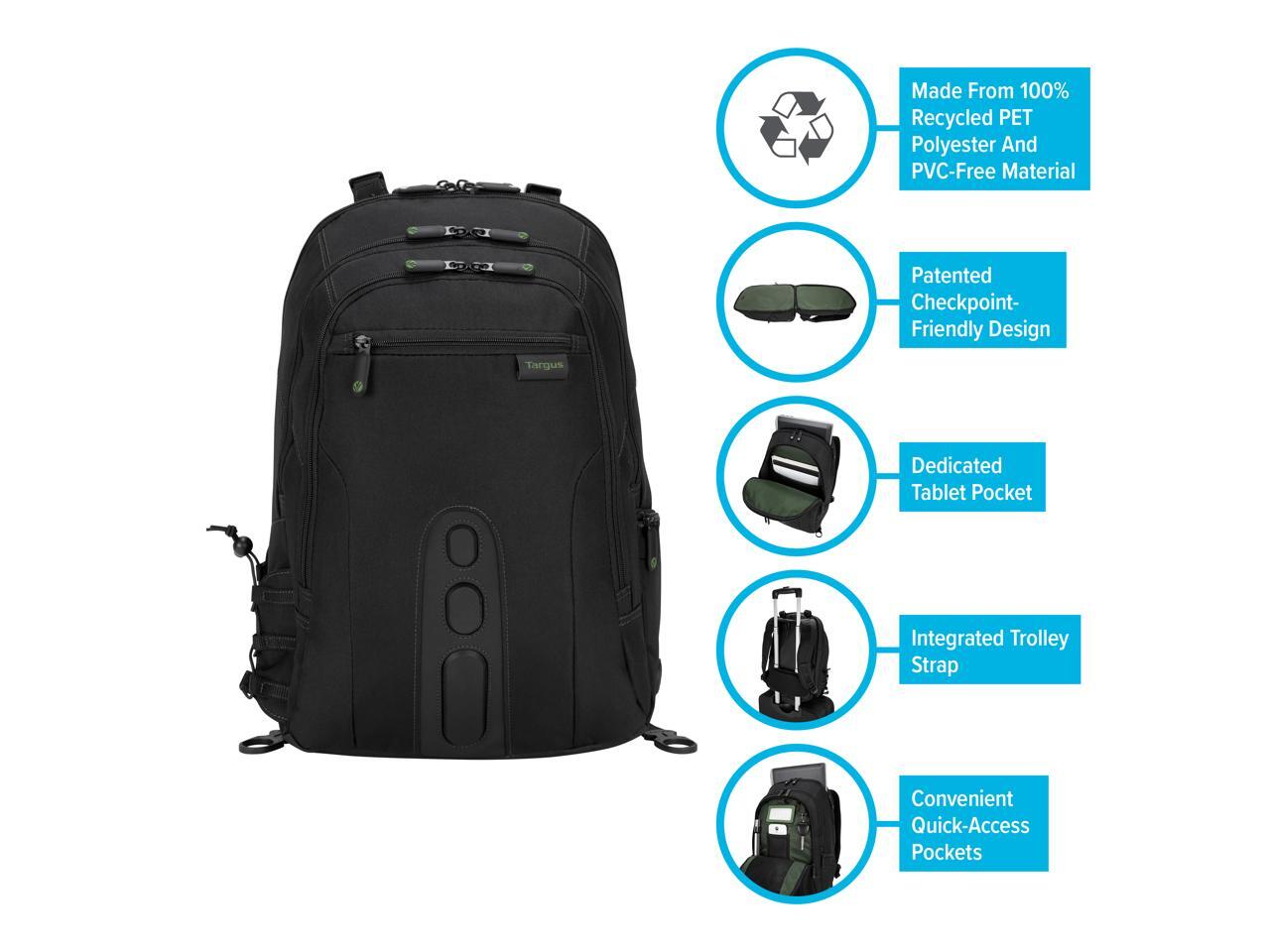 Targus 15.6" Spruce EcoSmart Checkpoint-Friendly Backpack - TBB013US ...