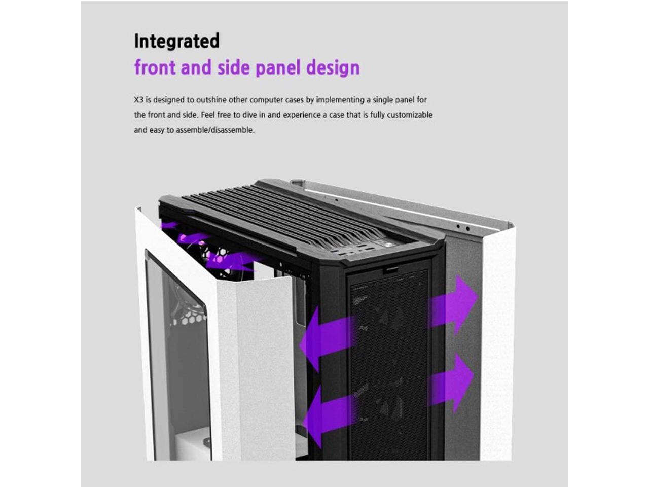 ZALMAN X3 ATX Mid-Tower includes RGB LED Fan Controller w/4 RGB Fans ...