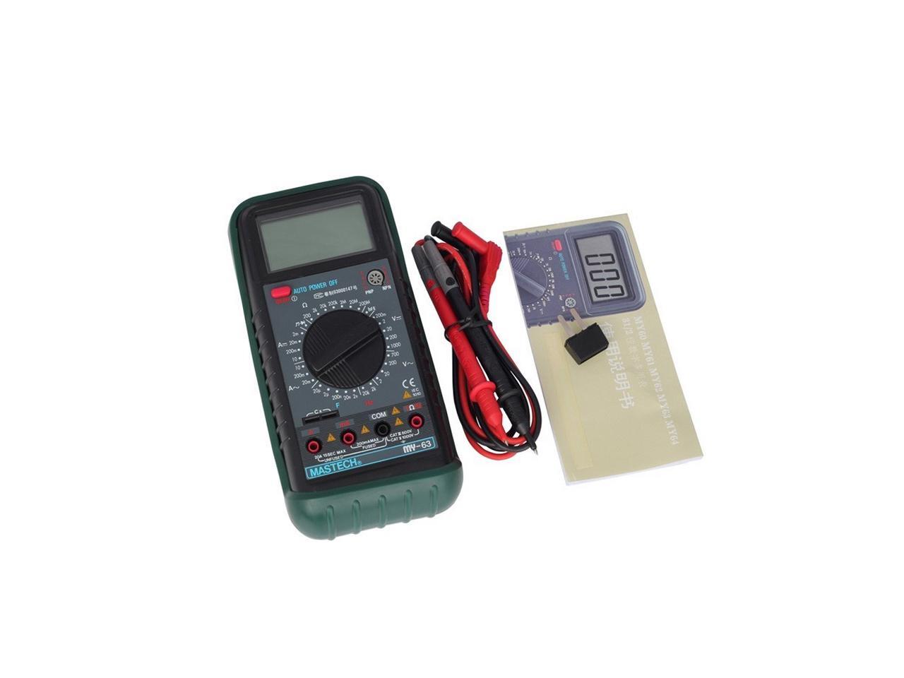 Mastech MY63 Multimeter Digital Multitester Capacitance Frequency ...