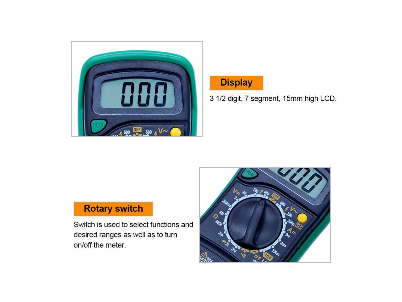 Mastech MAS830L Multimeter Digital Multitester Current Resistance ...