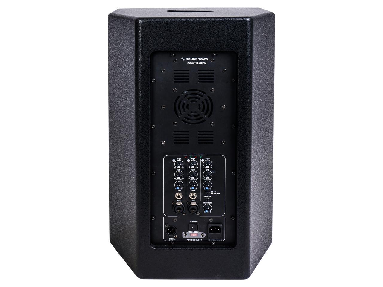 Sound Town 12” 700W Powered DJ PA Speaker with Bluetooth, Titanium ...