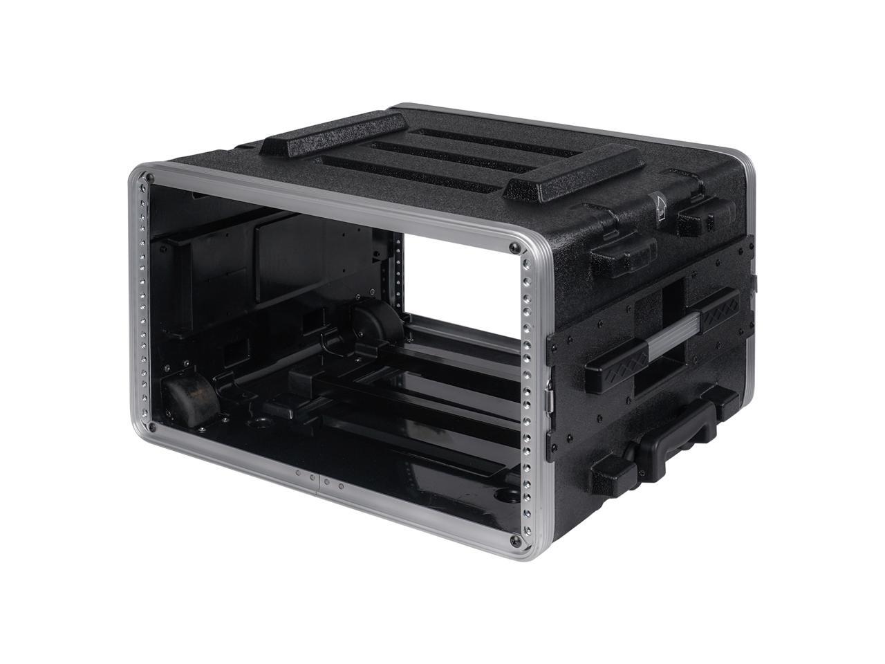 Sound Town Lightweight 6U PA DJ Rack/Road Case with 5U Rack Space, ABS ...
