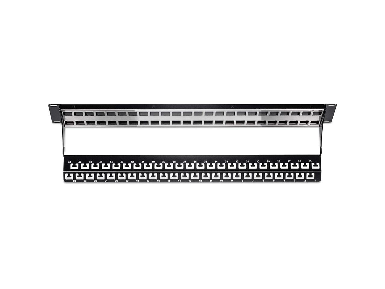 TRENDnet 48-Port Blank Keystone Shielded 2U HD Patch Panel, TC-KP48S ...
