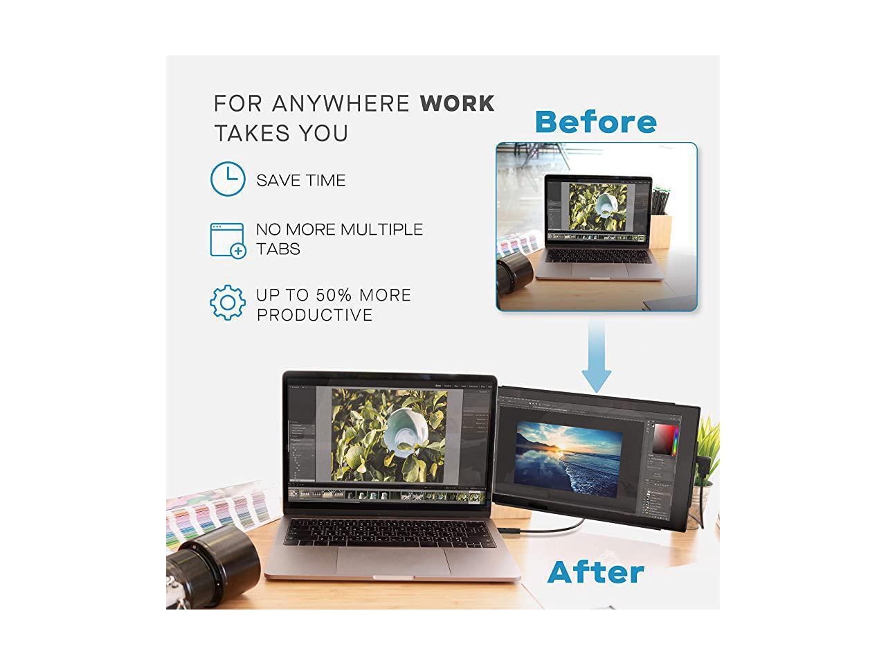 Portable Monitor Pro Upgraded 20 with Kickstand Combo 125 Inch Full HD ...