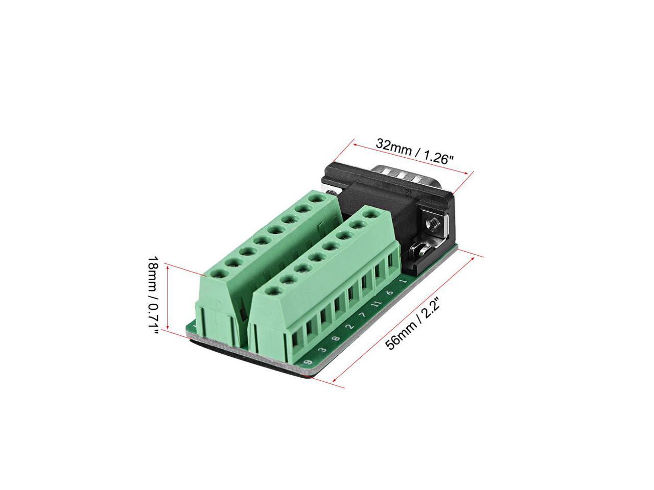 D-sub DB15 Breakout Board Connector 15 Pin 3-row Male Port Solderless ...