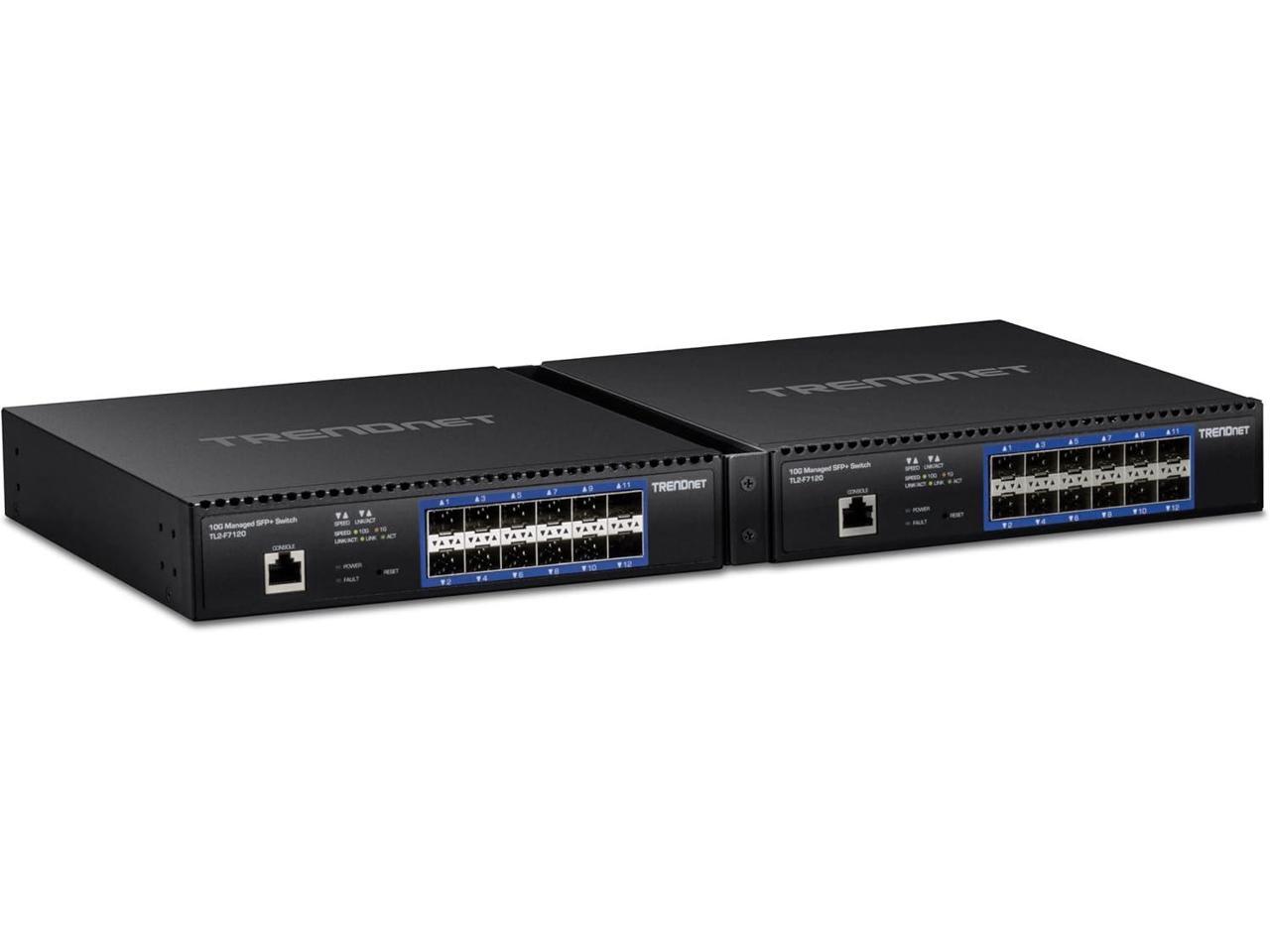 TRENDnet 12-Port 10G Layer 2 Managed SFP+ Switch, TL2-F7120, 12 x 10G ...