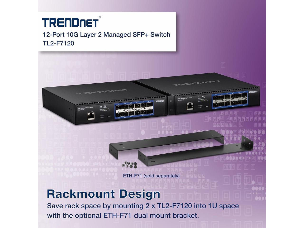 TRENDnet TL2-F7120, 12-Port 10G Layer 2 Managed SFP+ Switch - Newegg.com